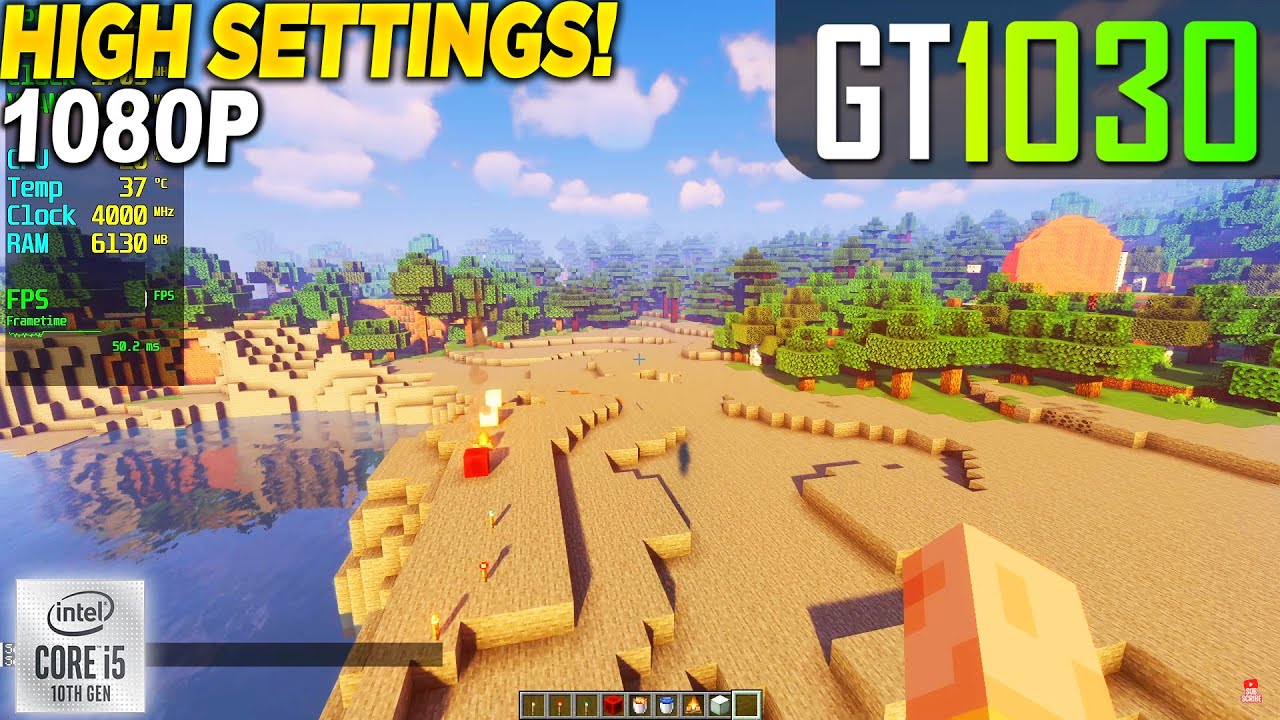 Minecraft Shader Mod GT 1030 + i5 10400F - 1080p High, - YouTube