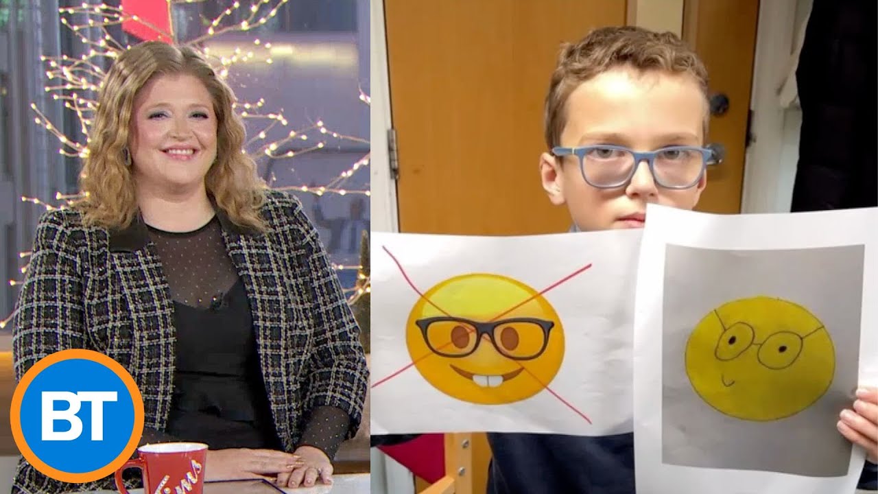 A 10-year-old started a petition to change the 'Nerd' emoji - YouTube