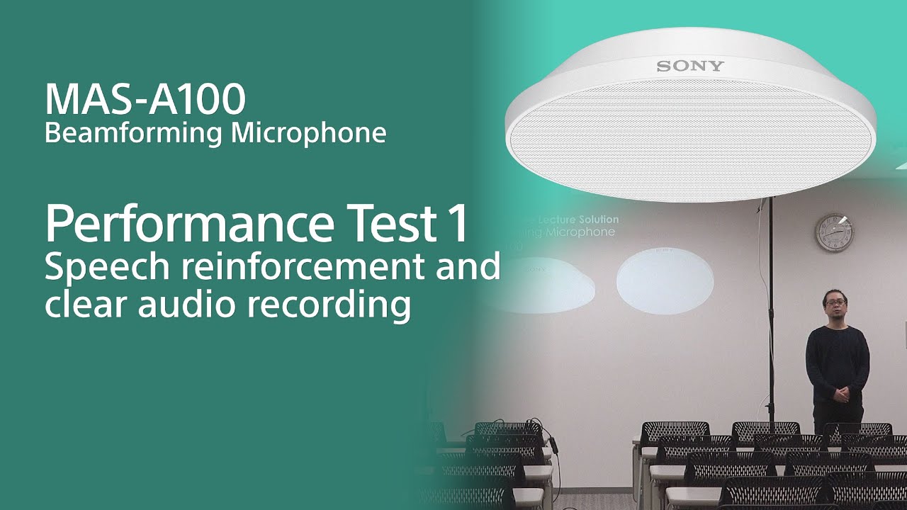 Sony | MAS-A100 Beamforming Microphone : Performance Test 1 - YouTube