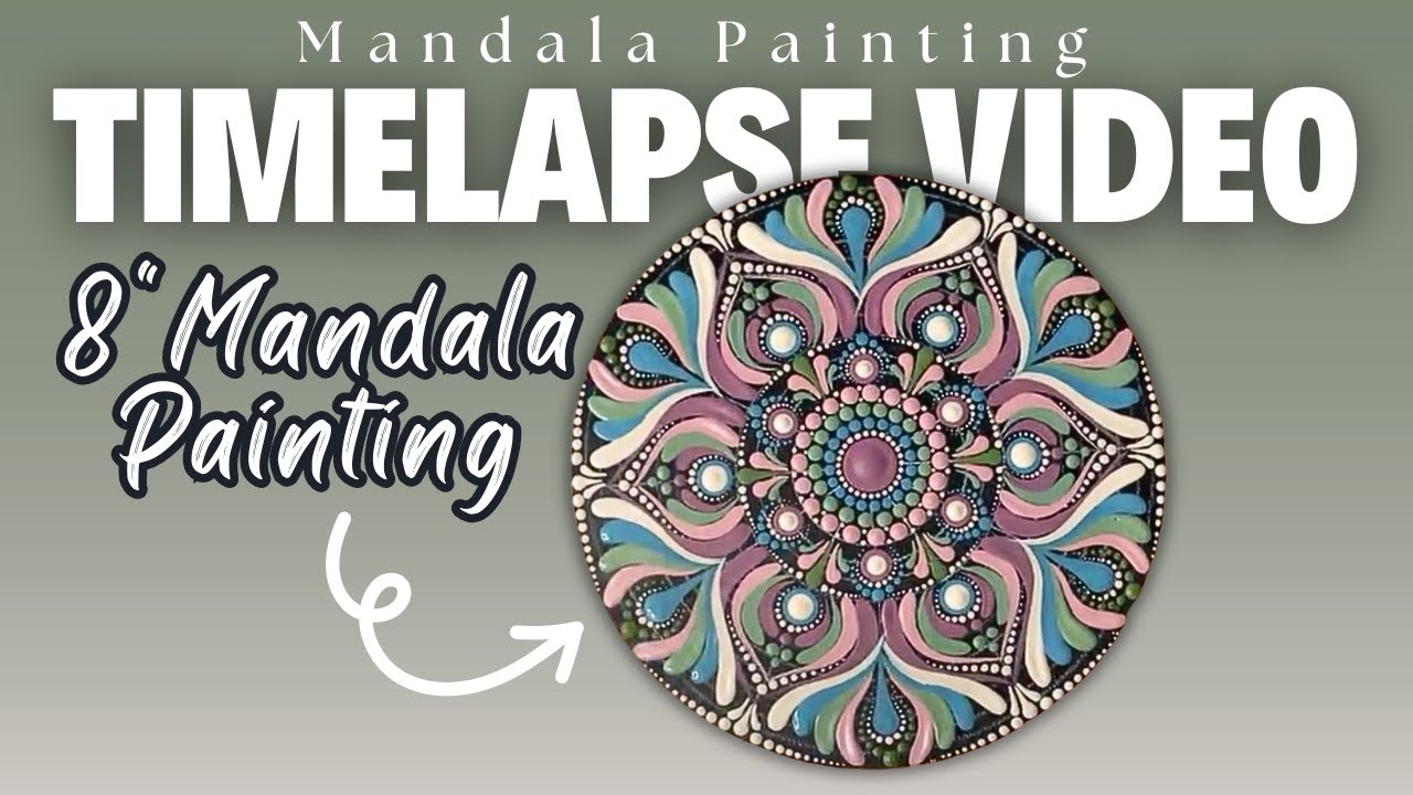 8" Dot Art Mandala Painting for Beginners | Tutorial Timelapse | Thoughtful Dots - YouTube