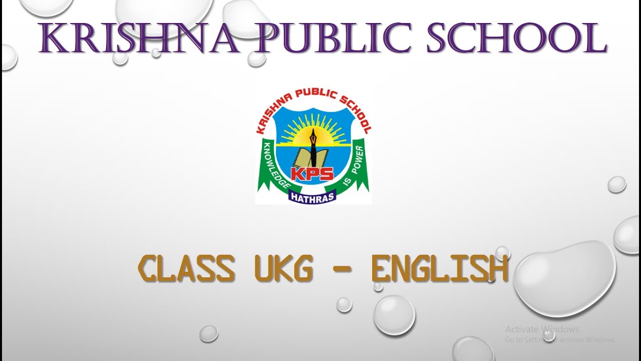 Lecture 1 Class UKG English Revision - YouTube