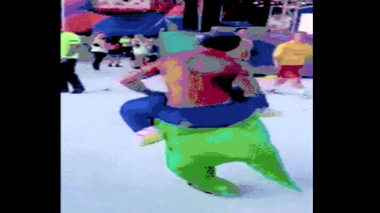 Guy riding a dancing dinosaur - YouTube