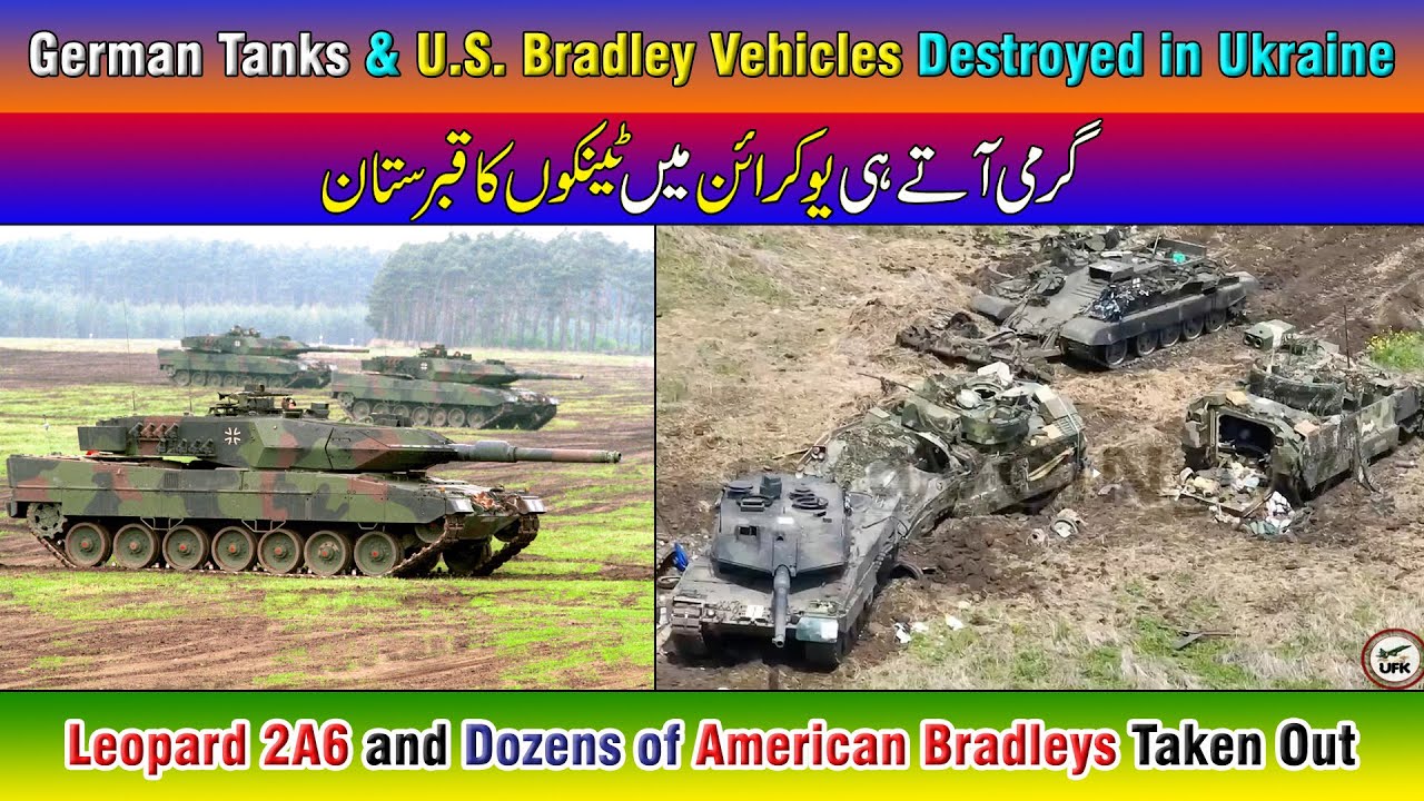 Leopard 2A6 and Dozens of American Bradleys Taken Out in Ukraine. Tank ...