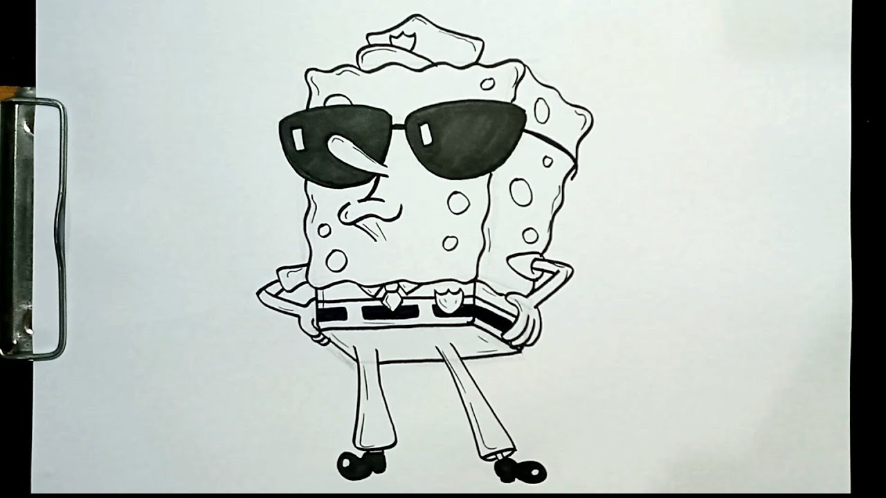How to Draw SPONGEBOB THE POLICE MAN - YouTube