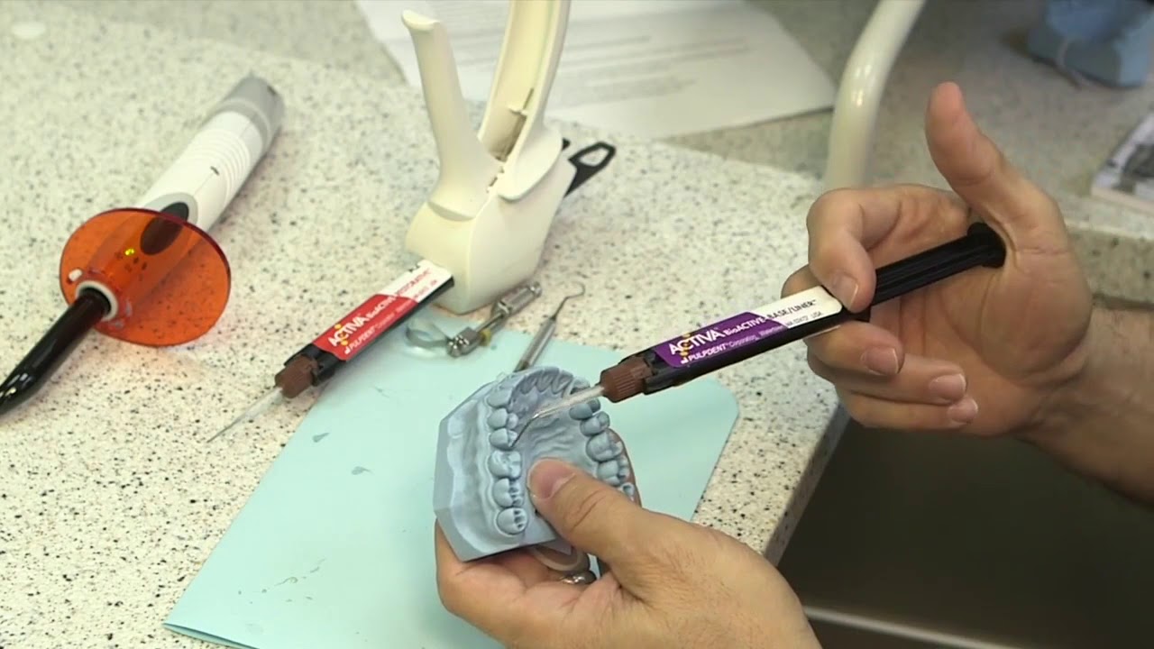 Uso ACTIVA BioACTIVE Base Liner de Pulpdent - YouTube