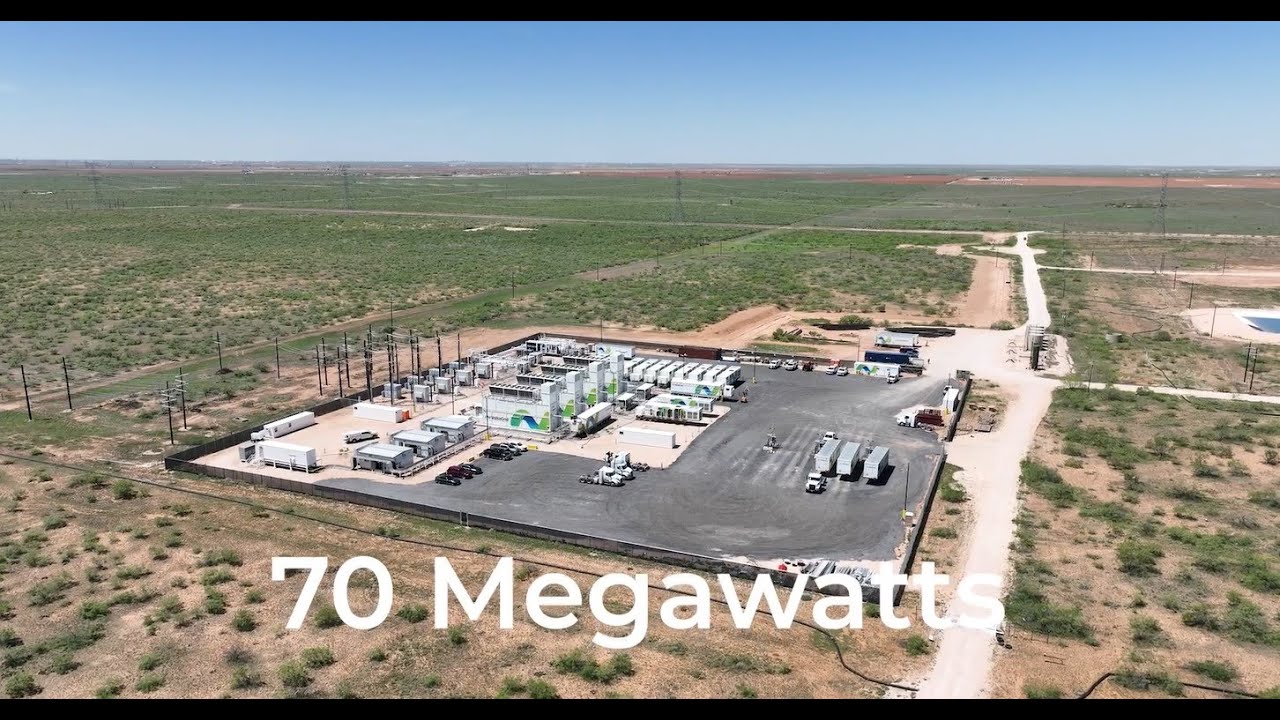 VoltaGrid's Fang Site Midland, Texas 70MW of Power - YouTube