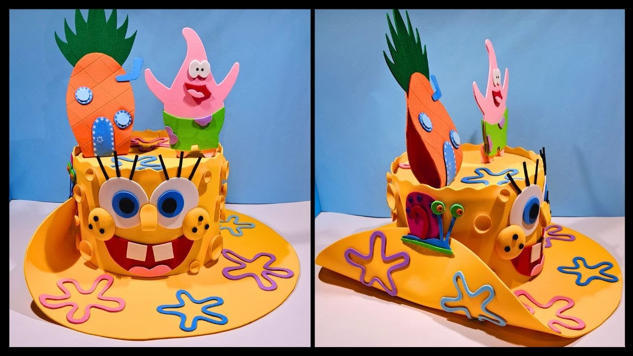 Sombrero loco de Bob esponja // CRAZY HAT // Sombrero divertido para ...