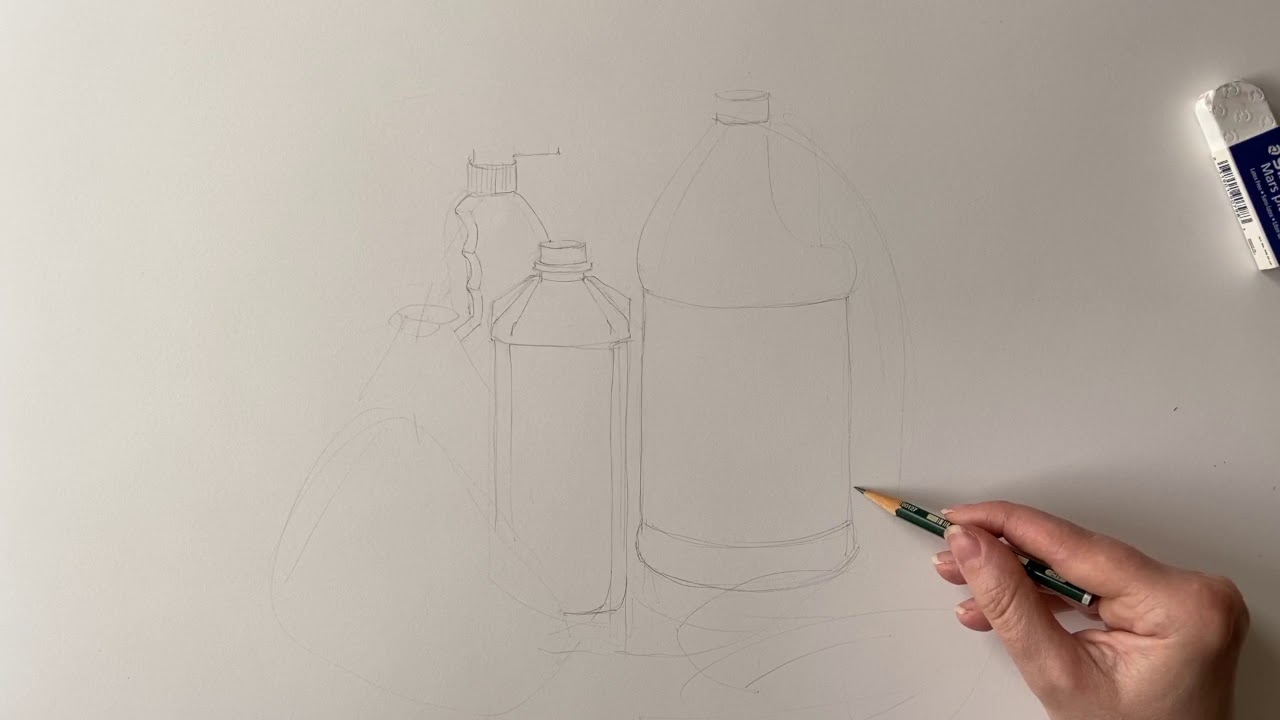Oakton College - Graphite Pencil Hatching Still Life Drawing Demo, 2H ...