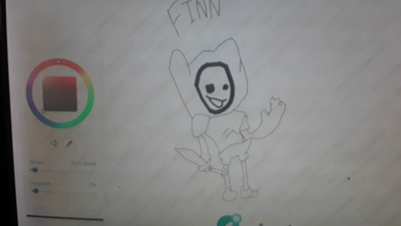 i draw corrupted finn in free draw 2 - YouTube