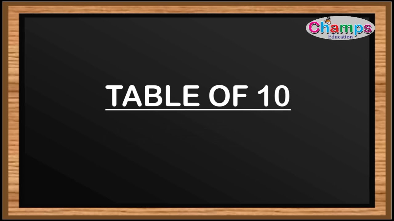 #champseducation Table of 10 | Learn multiplication 10x1=10 | 10 ka ...