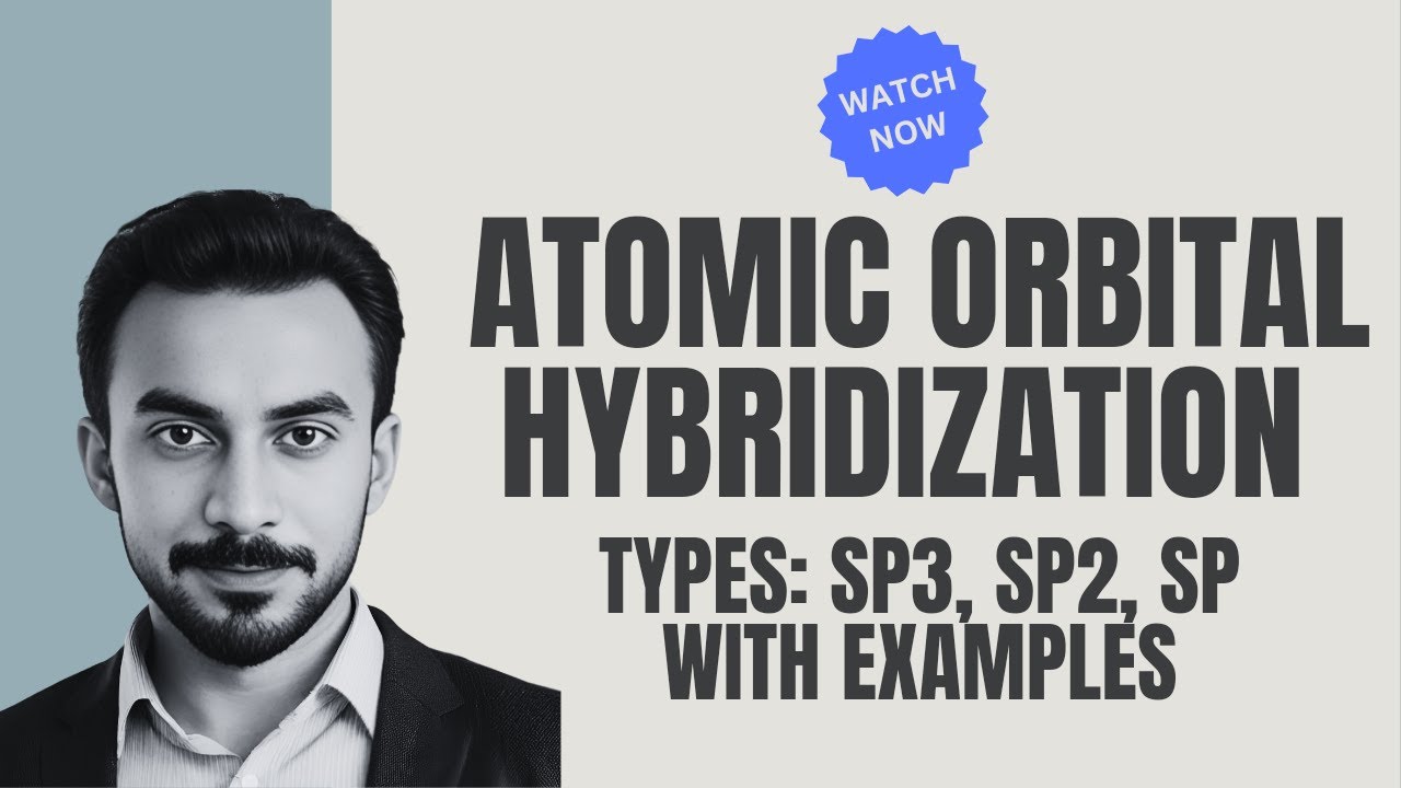 Atomic Orbital Hybridization | sp3, sp2, sp with examples CH4,NH3,H2O ...
