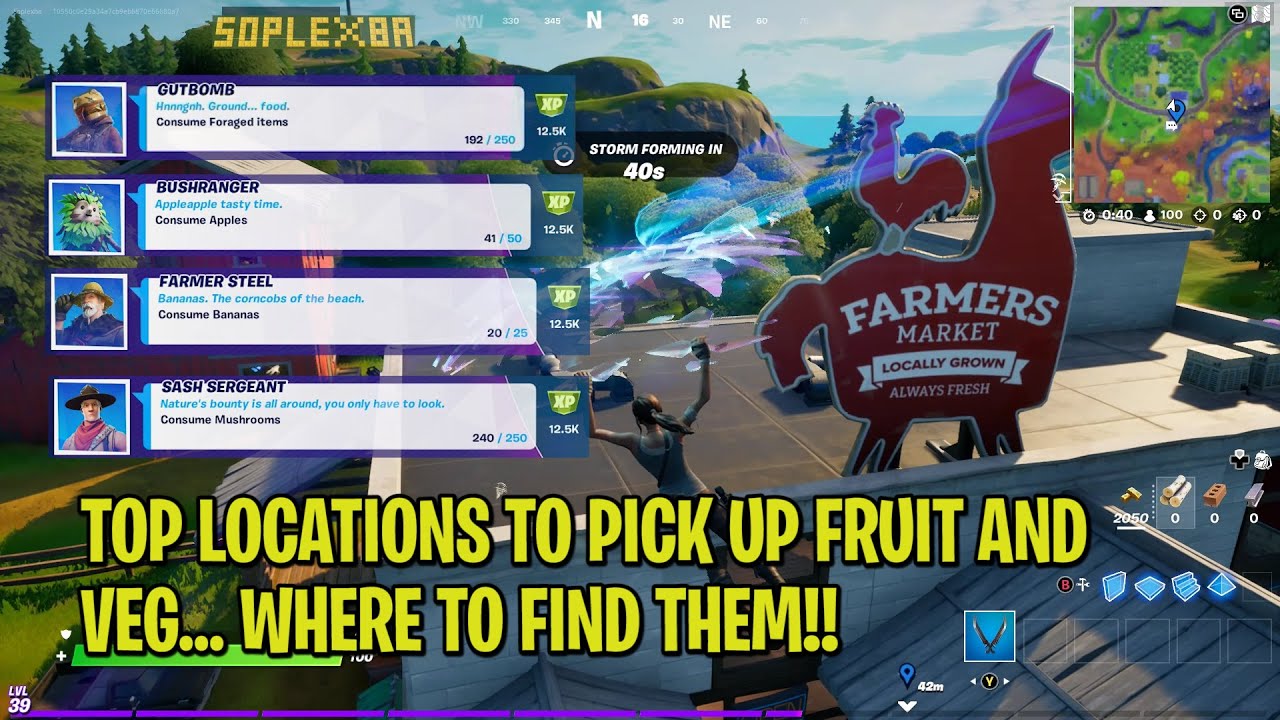 TOP LOCATIONS TO PICK UP FRUIT AND VEG TO COMPLETE CHALLANGES - YouTube