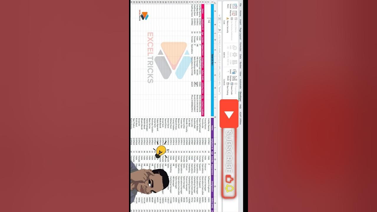 How to Create a Search Bar in Excel | Find Data Instantly #excel #exceltricks #exceltips - YouTube