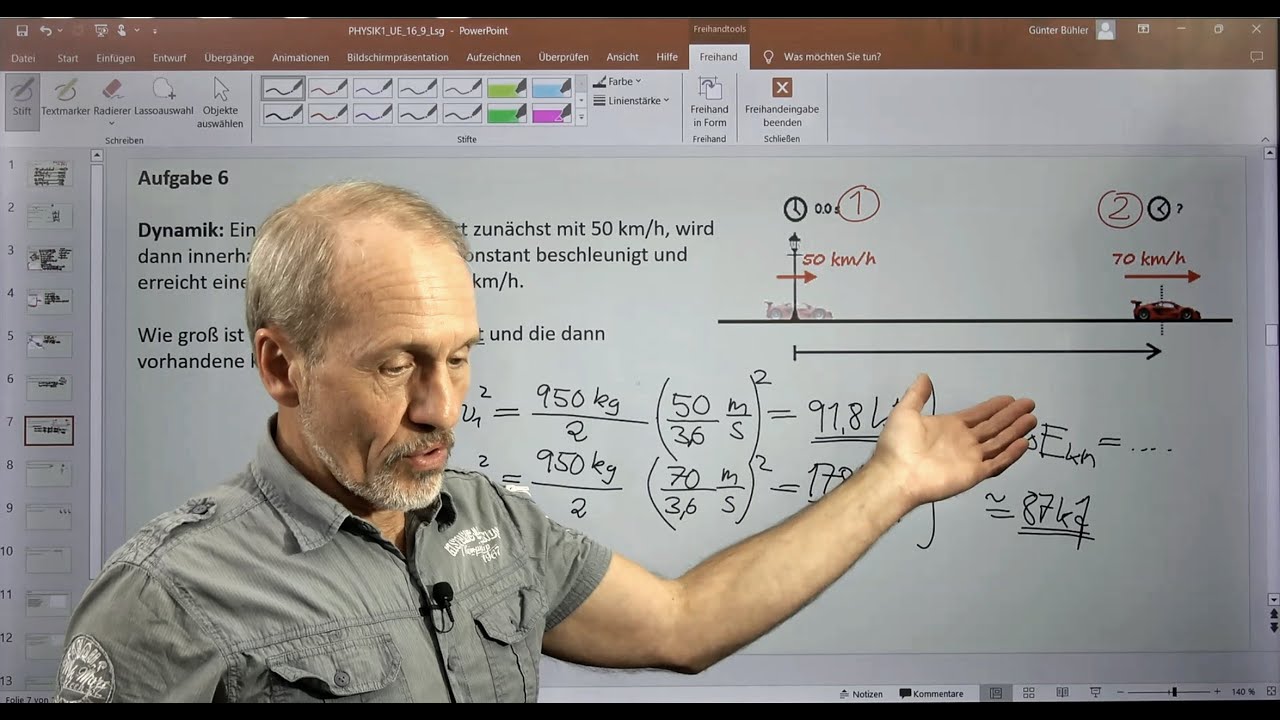 PHYSIK AUFGABEN (Serie A, Aufgabe 4-7): Kinematik, Energie, Kräfte ...