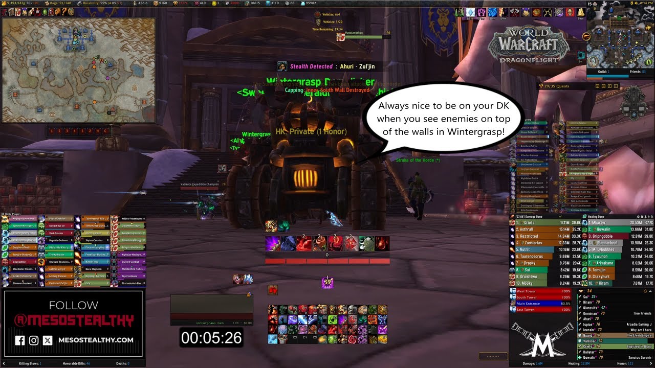 Always fun to be on your DK to Death Grip those on top of walls in Wintergrasp! | Dragonflight ...