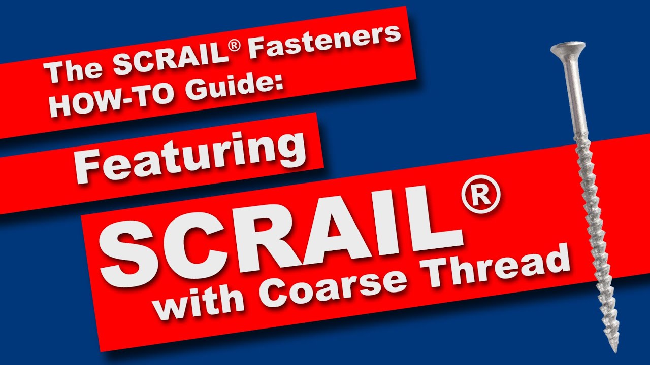 SCRAIL® with Coarse Thread - HOW-TO Guide - YouTube