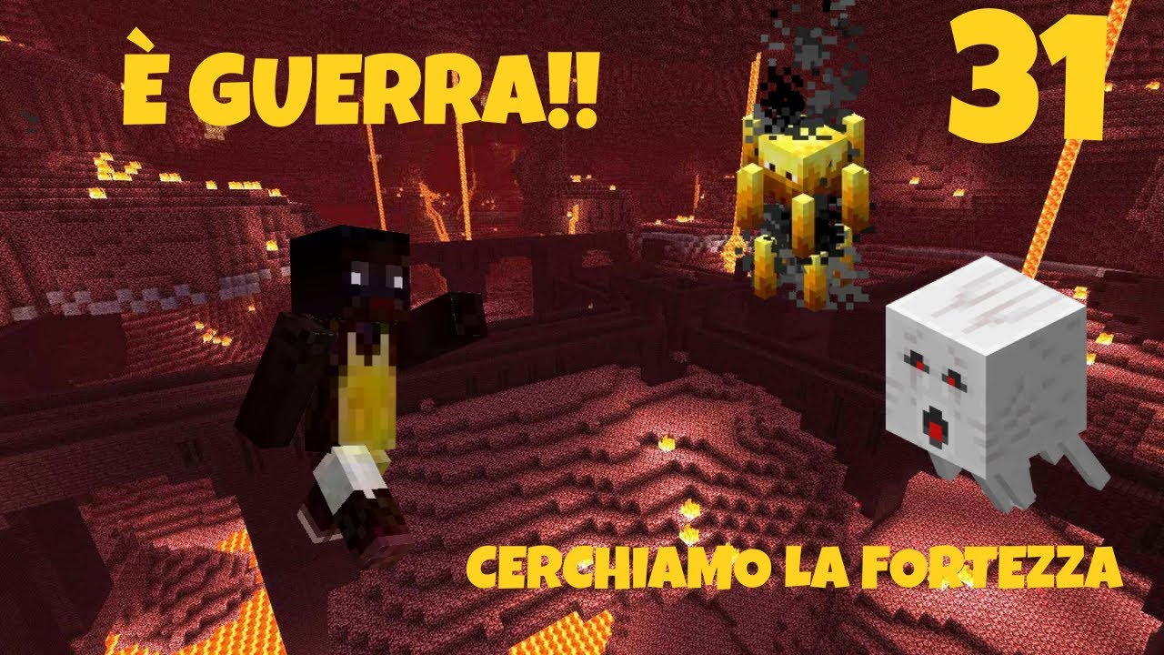È UN CAMPO DI BATTAGLIA! Cerchiamo la Fortezza nel Nether! Minecraft ...