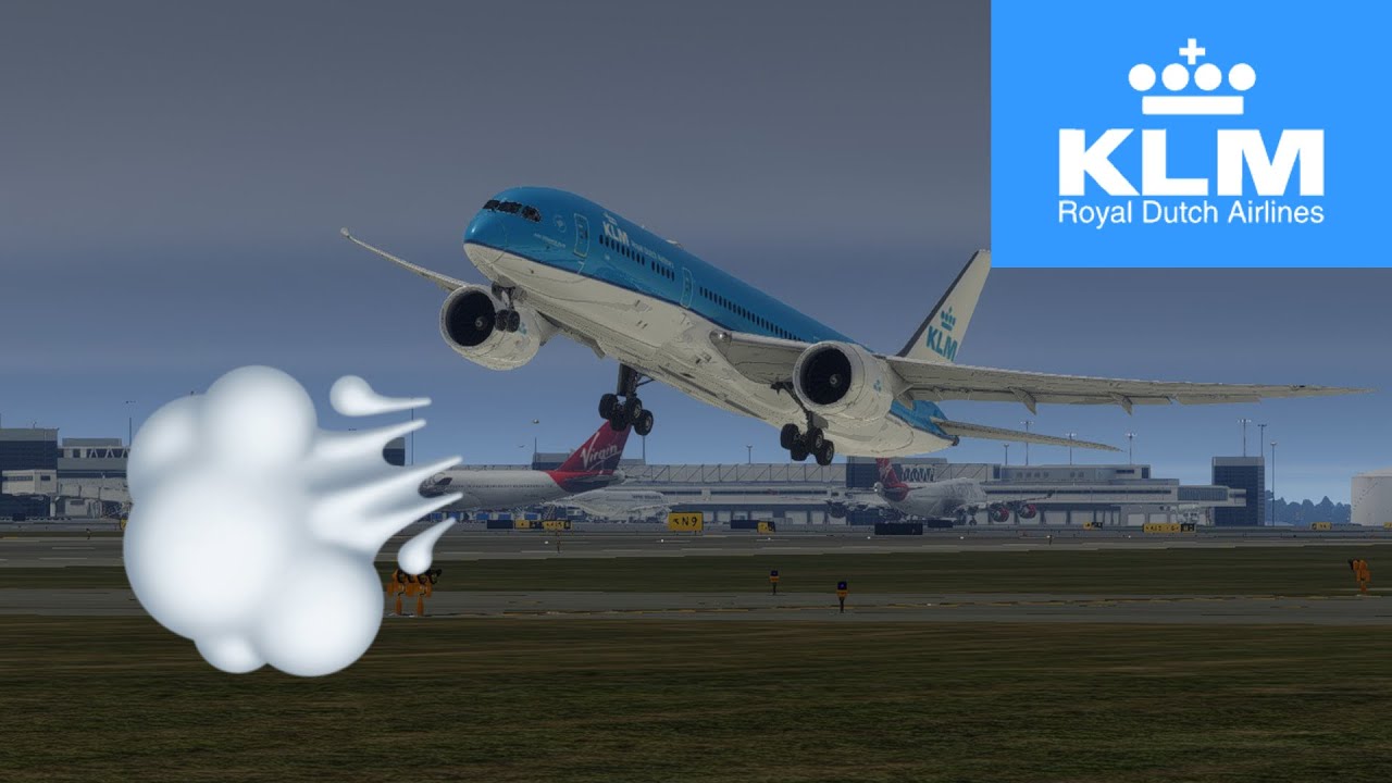 787-9 Shaky Takeoff at Amsterdam Schiphol Airport - YouTube