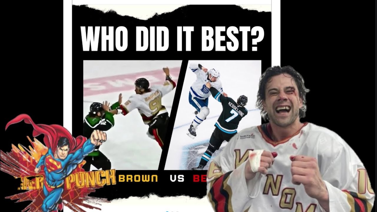 #FPHL Brown vs Benoit #NHL Superman Punch.Lester Brown’s best Hockey ...