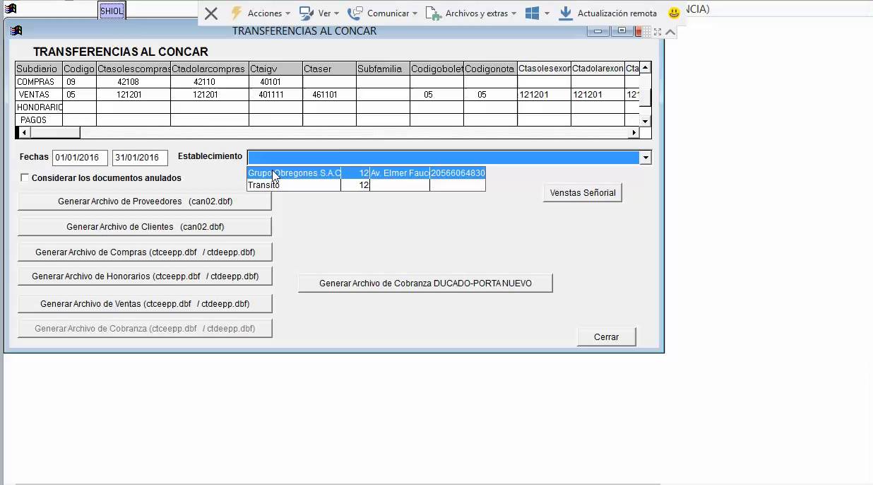 Generar archivo de interface de SHIOL a Concar Anexos - YouTube