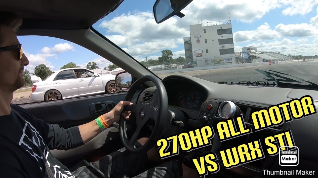 270hp All Motor k20 vs Subaru WRX STI - YouTube