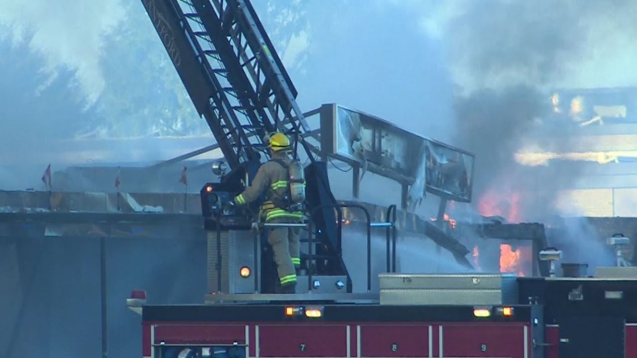 Brantford emergency officials on scene at massive fire in vacant ...