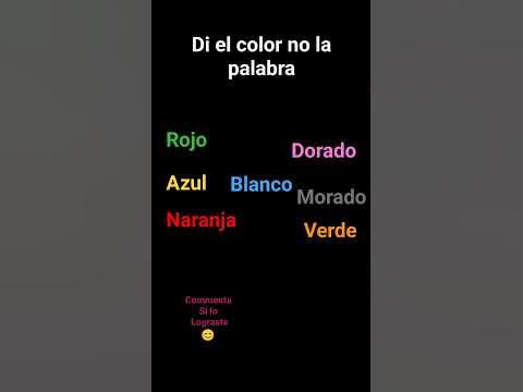 di el color no la palabra - YouTube