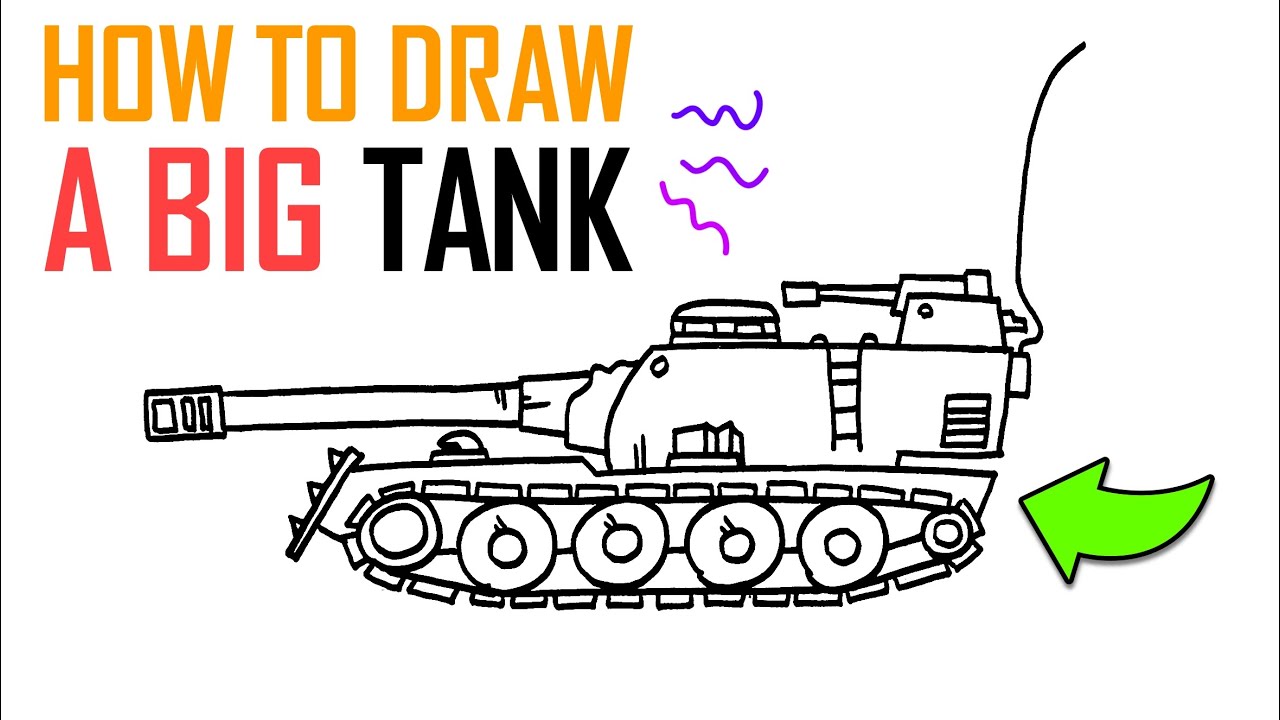 How to Draw a Big Tanks | KV-200 V9 Tank | Tank Drawing Easy - YouTube