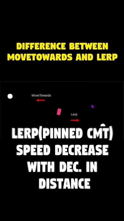 Move Towards Vs Lerp Unity Youtube