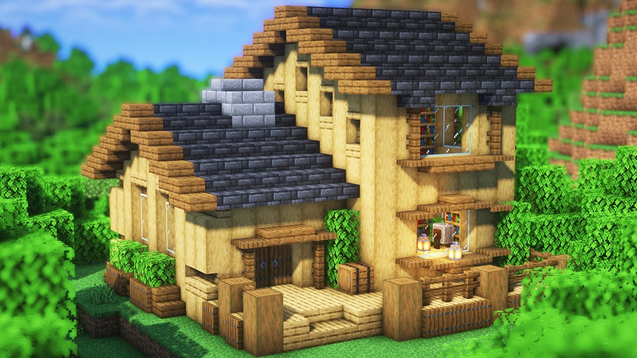 Easy Wooden Survival Twin House - Julious - Minecraft Tutorial #314 ...