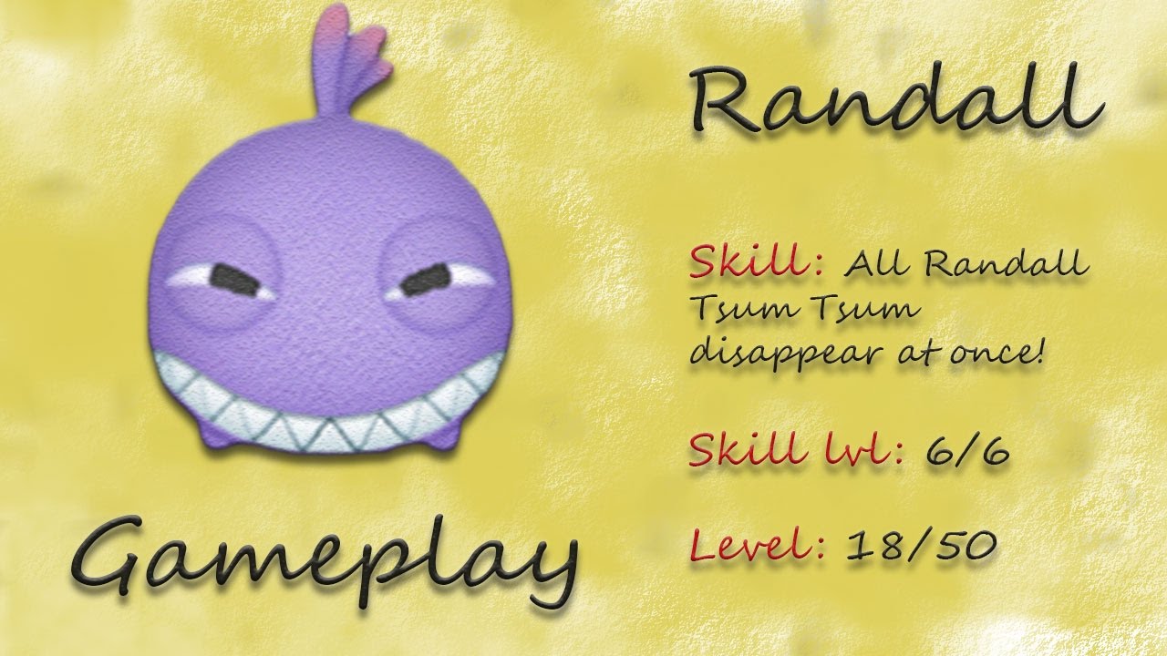 Line Disney Tsum Tsum - Randall Gameplay Skill 6 - YouTube