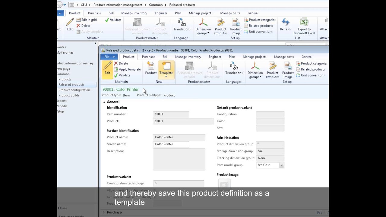 Microsoft Dynamics AX: How To Finalize Product Setup - YouTube