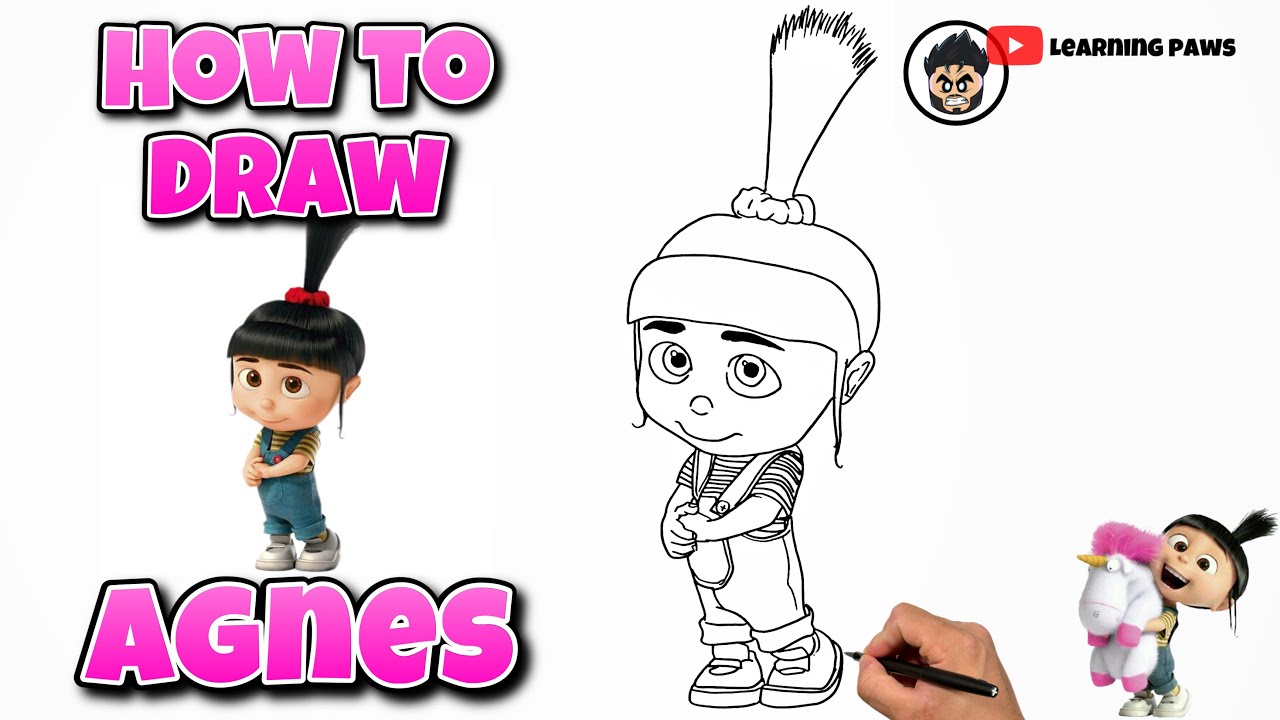 How To Draw Agnes | DESPICABLE ME 4 #drawing #artist #despicableme4 ...
