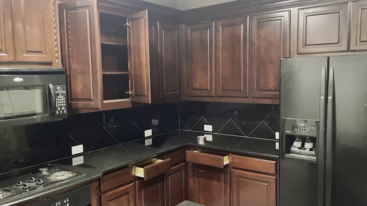 Mahogany Stained Cabinets