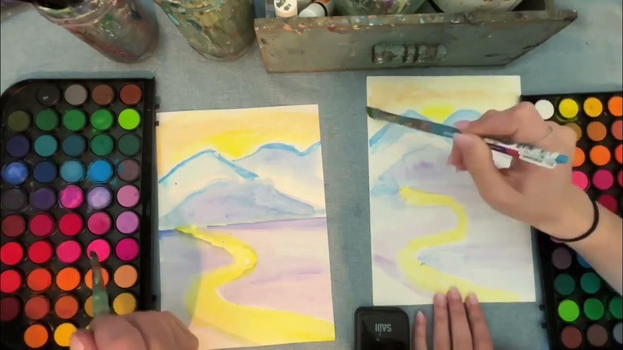 Beginner watercolor art lesson - YouTube