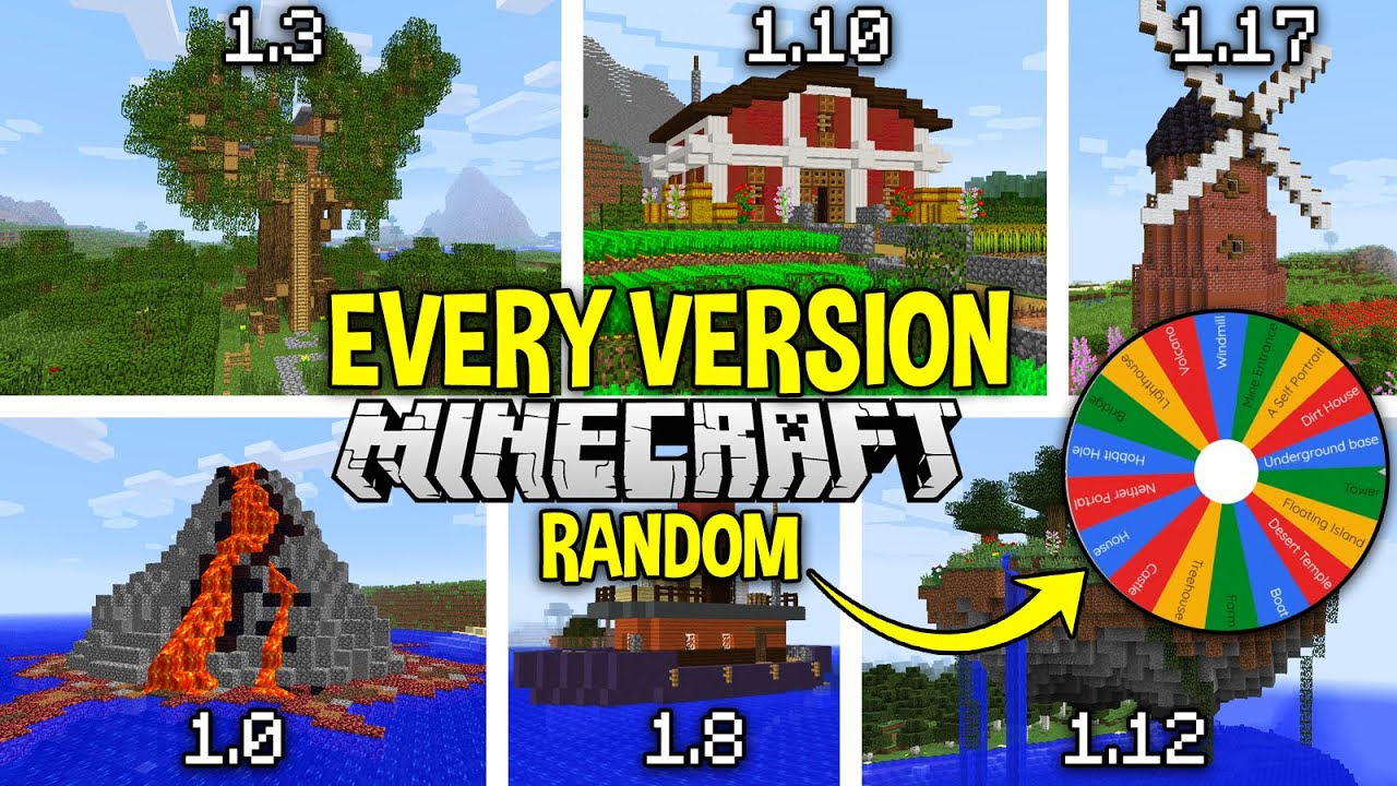 I Built Something in EVERY Version of Minecraft! (1.0-1.18) - YouTube