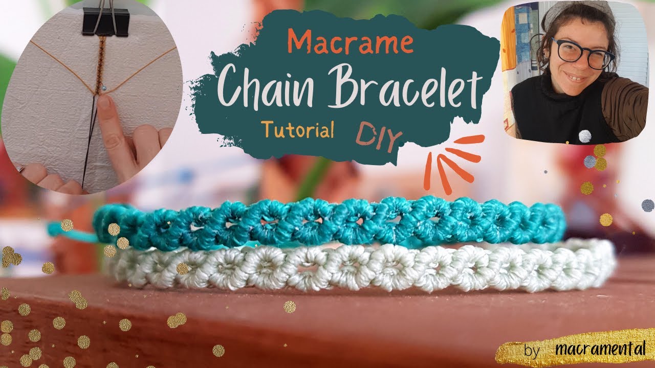 macrame chain bracelet | how to make easy macrame bracelet | DIY ...