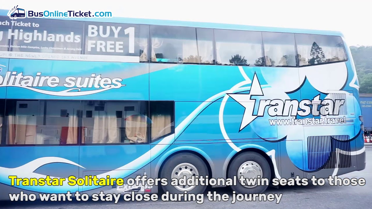 Transtar Solitaire Bus | Luxurious Bus Ride from Singapore - YouTube