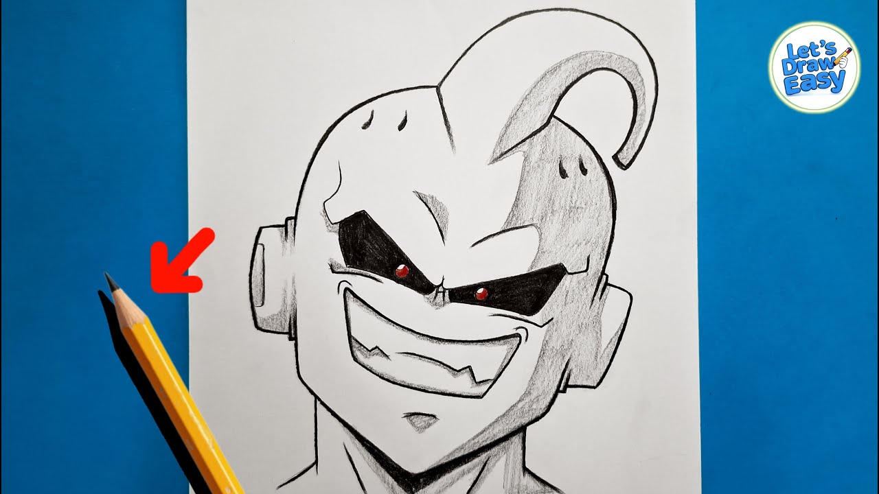How to Draw Majin Buu (Evil) Step by Step | Easy Drawing Tutorial for ...