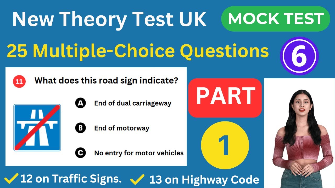 Mock Test 6 (Part 1 of 2) | 2025 UK Driving Theory Test Revision | 25 ...
