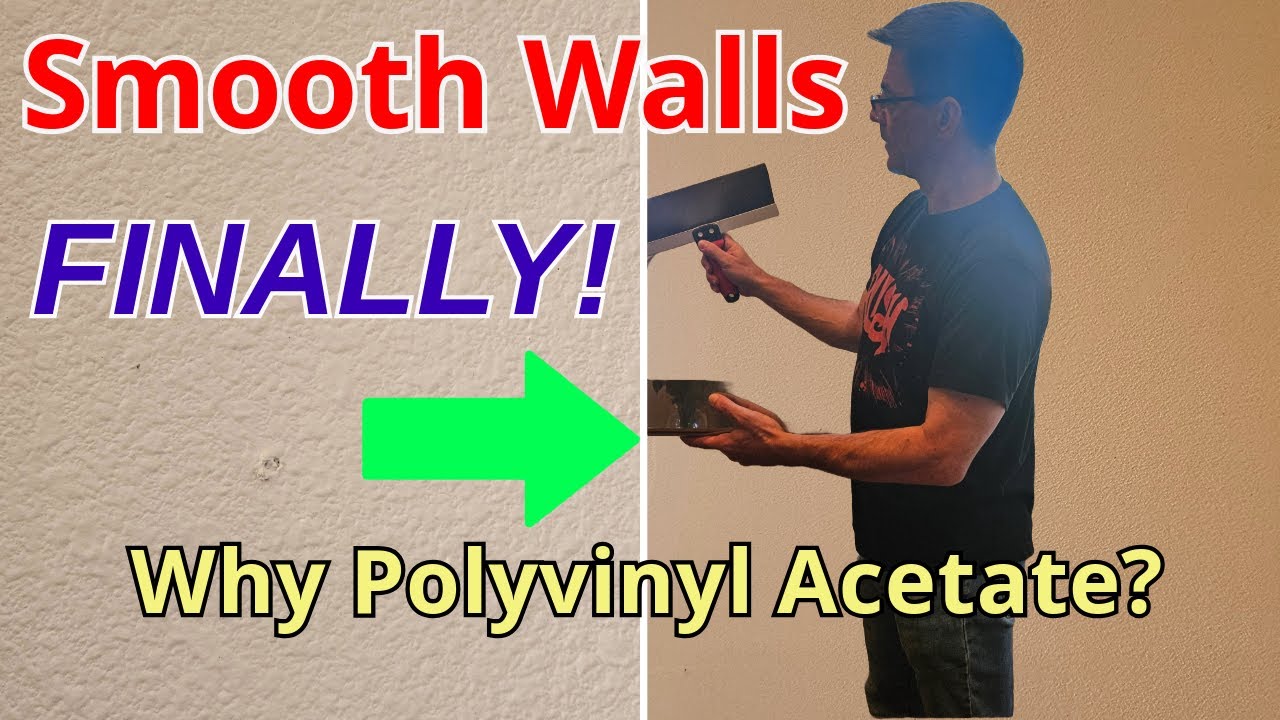 How to skim coat textured and painted walls - YouTube