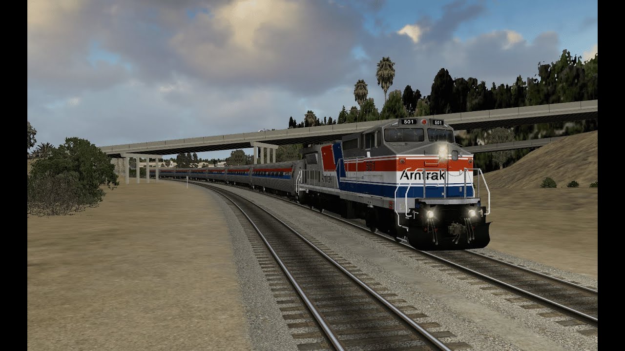 Open Rails Amtrak Surfliner with Pepsican Chase - YouTube