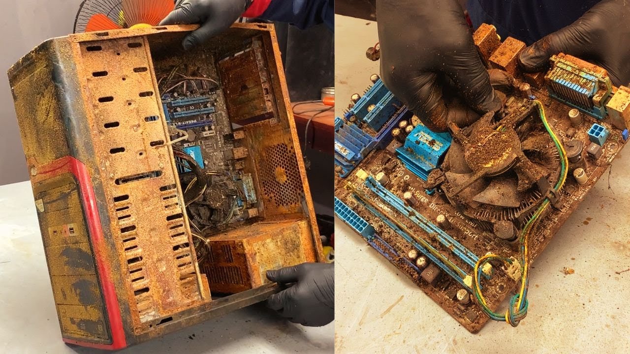 Restoration a Rusty, Broken and Abandoned Computer Picked Up from a ...