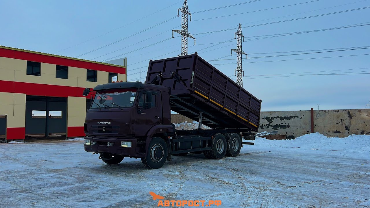Сельхозный KAMAZ 65115 с 3-х сторонней разгрузкой после капитального ремонта, 20 м³ - YouTube