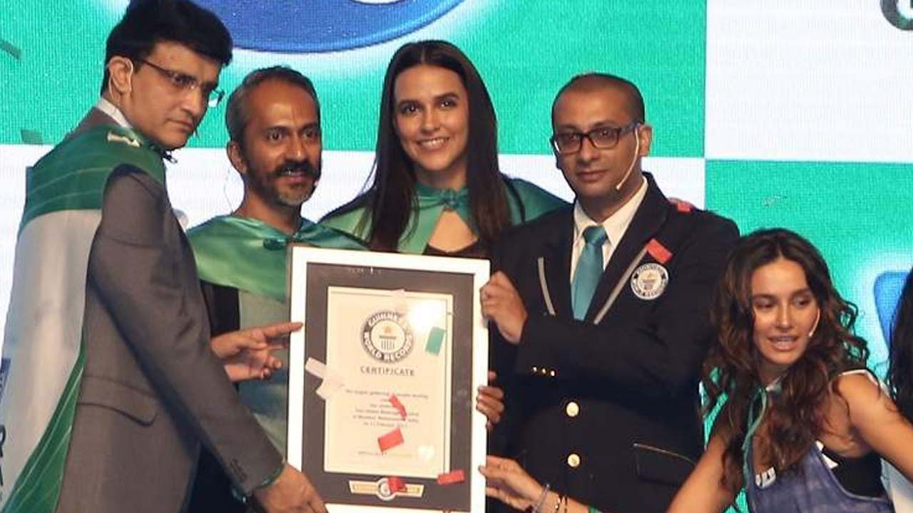 Sourav Ganguly Dancing with Neha Dhupia Celebrating Everyday Super ...