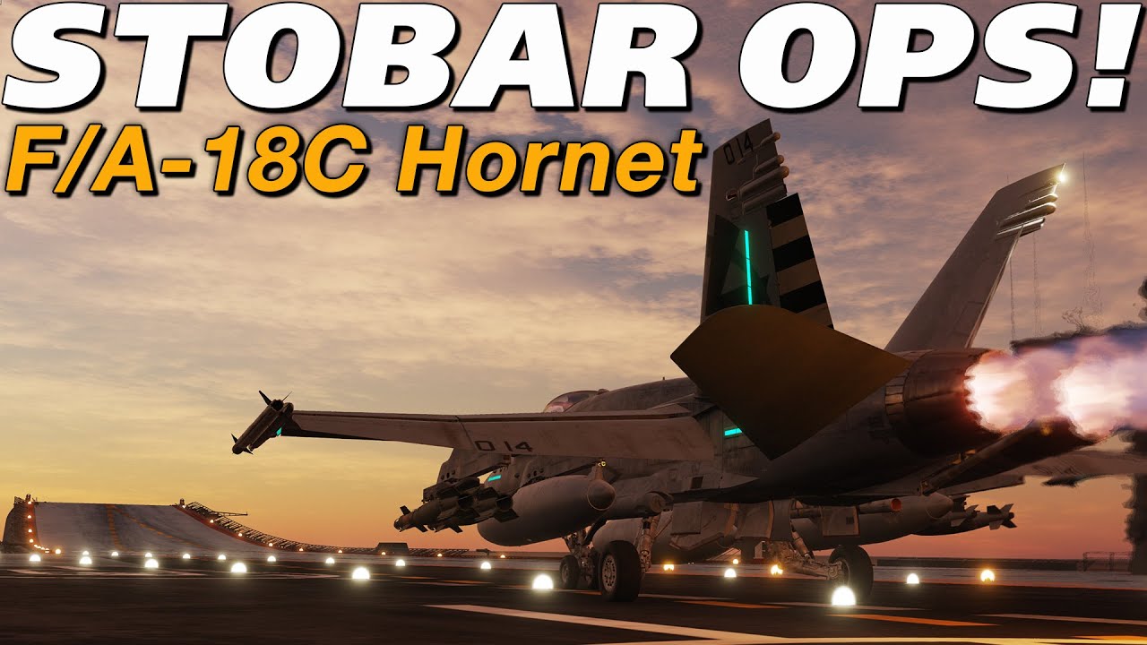 DCS F/A-18C Hornet - STOBAR AIRCRAFT CARRIER OPS! - YouTube