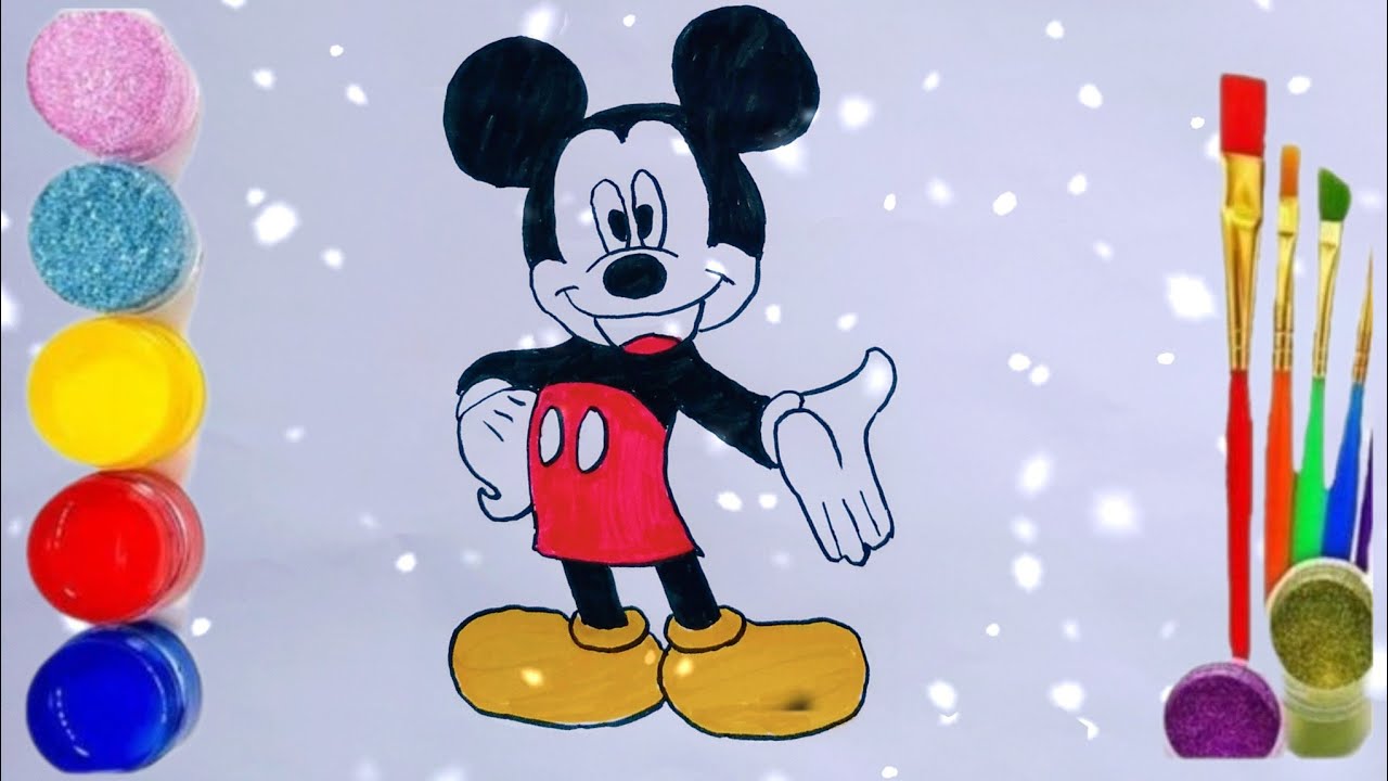 How to draw Mickey mouse cartoon| Mickey mouse drawing easy way|# ...