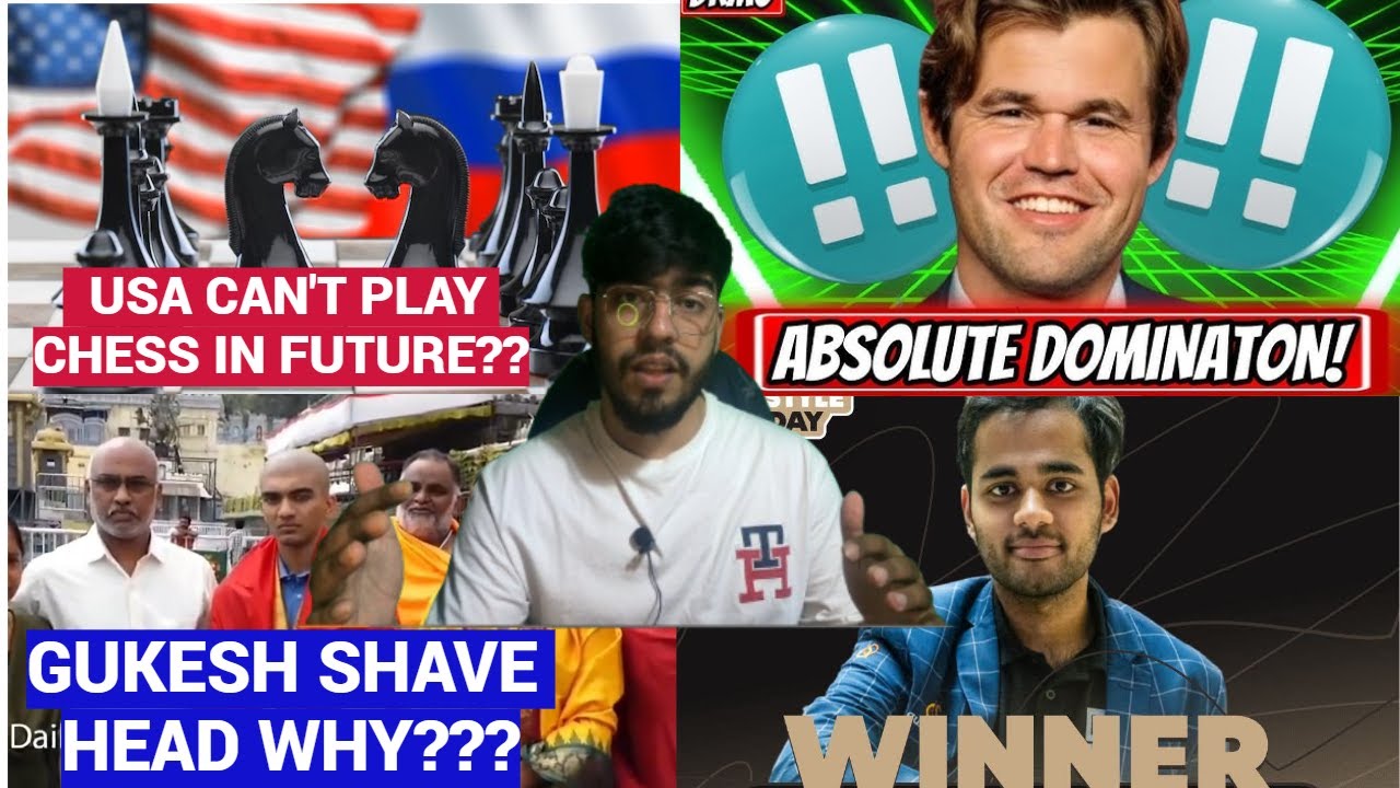 USA can't Play Chess 😱 Magnus DOMINATES Again🔥! Gukesh Shaved Head😱 Why ...