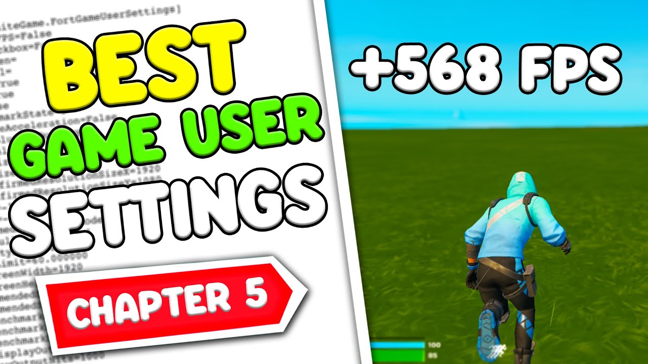 The BEST Game User Settings in Fortnite Chapter 5! (MAX FPS Boost + 0 ...