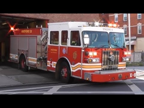 Hartford, CT Fire Department Engine 8 & AMR Ambulance 934 Responding ...